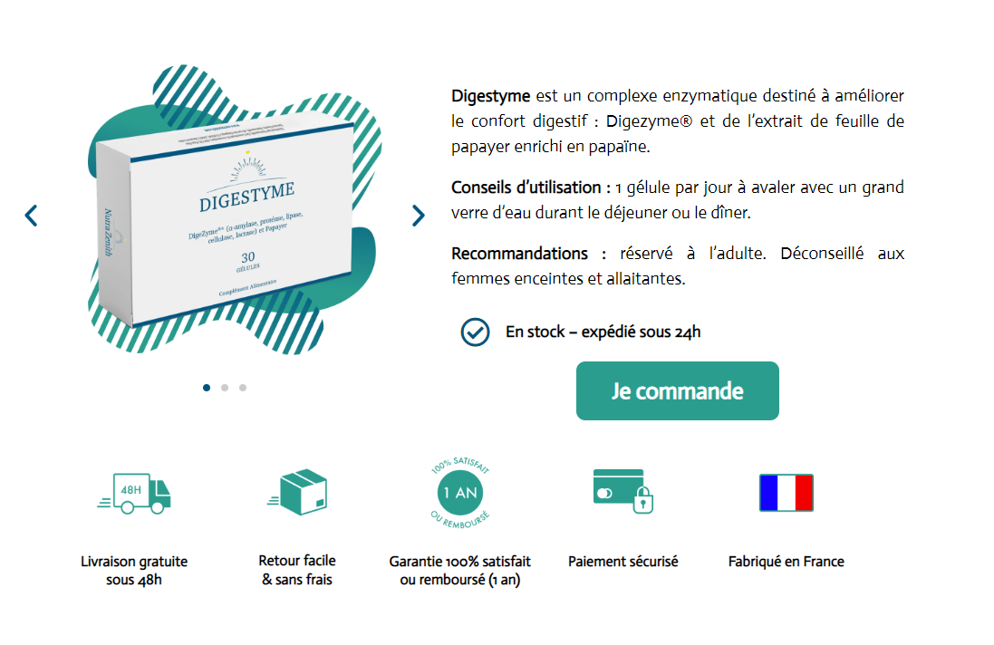 Digestyme avis nutrazenith : renfort système digestif