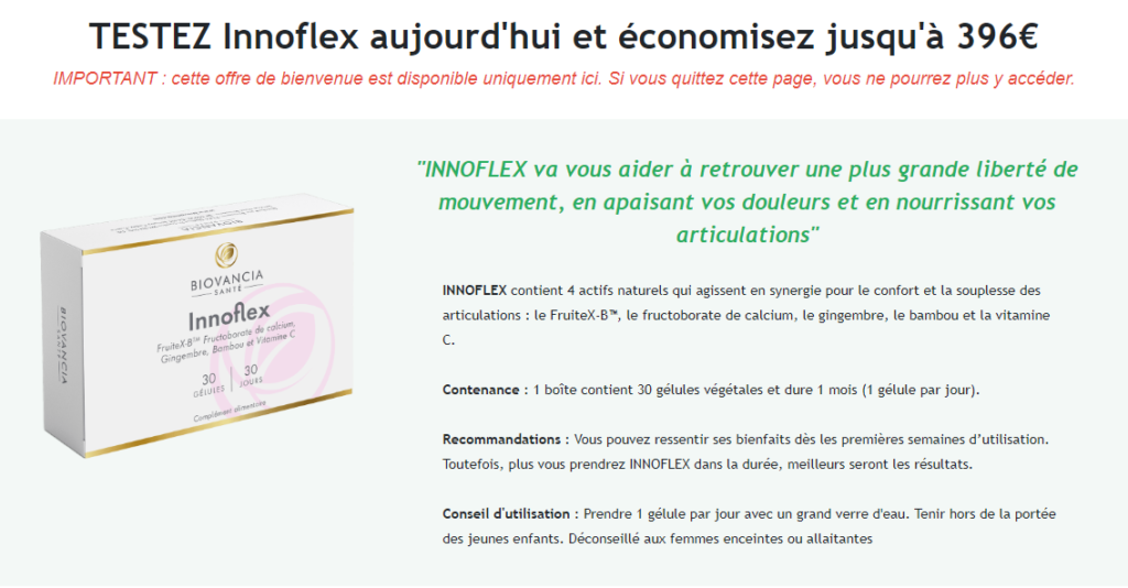 Innoflex avis : Améliorer votre santé ostéoarticulaire